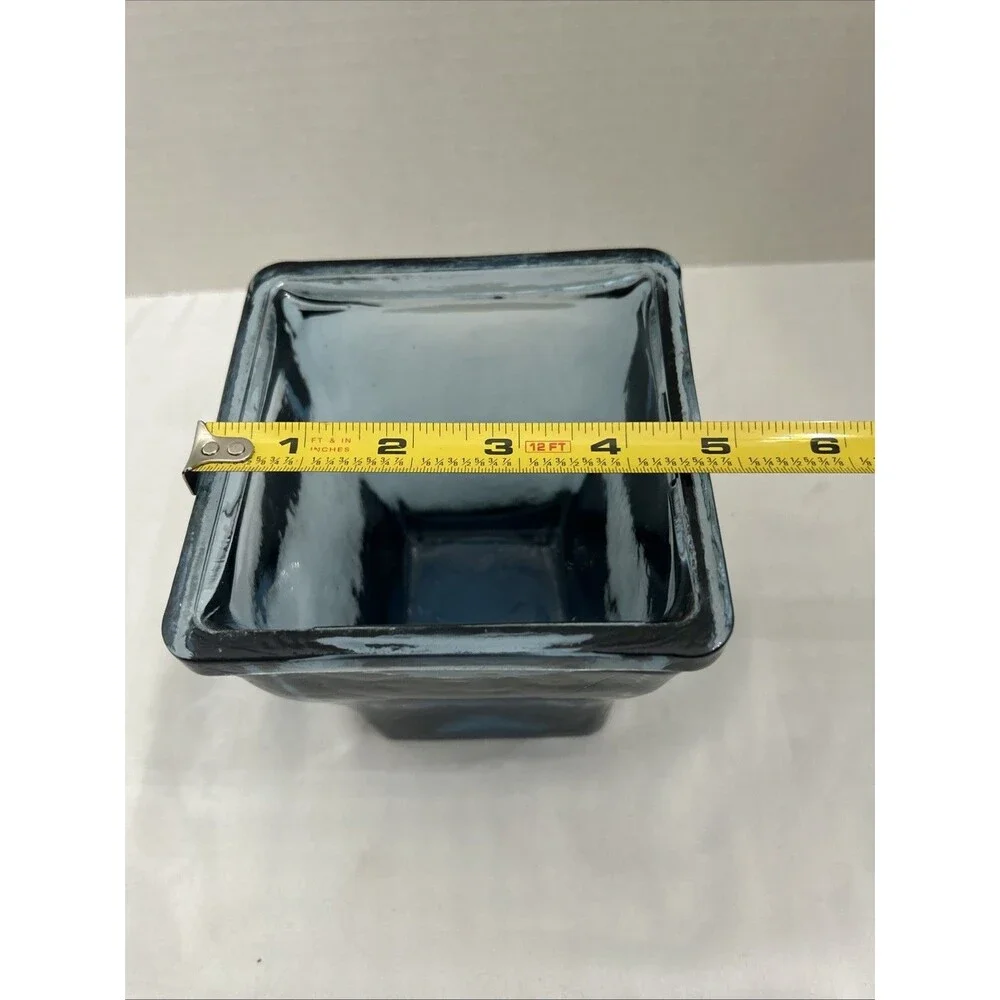 Unmarked | Dining | Vintage Blue Apothecary Glass Jar With Glass Lid ...